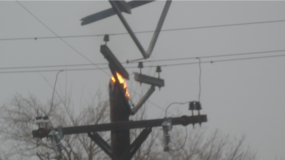 Electric pole fire causes outages in area of SW 3rd Street | KVII